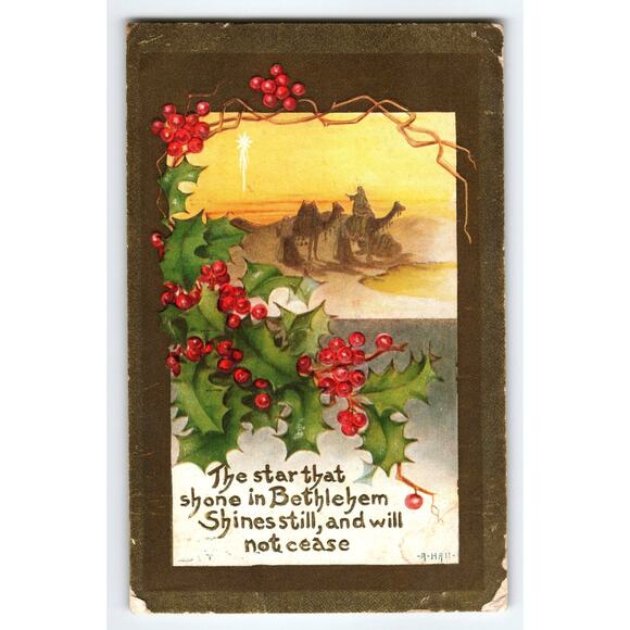 Christmas Postcard | Office | Vintage 99 Christmas Postcard With ...